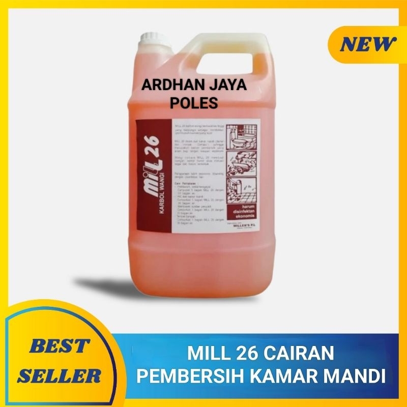 Jual Mill 26 Karbol Wangi Disinfektan Pembersih Kamar Mandi - 4 Liter ...