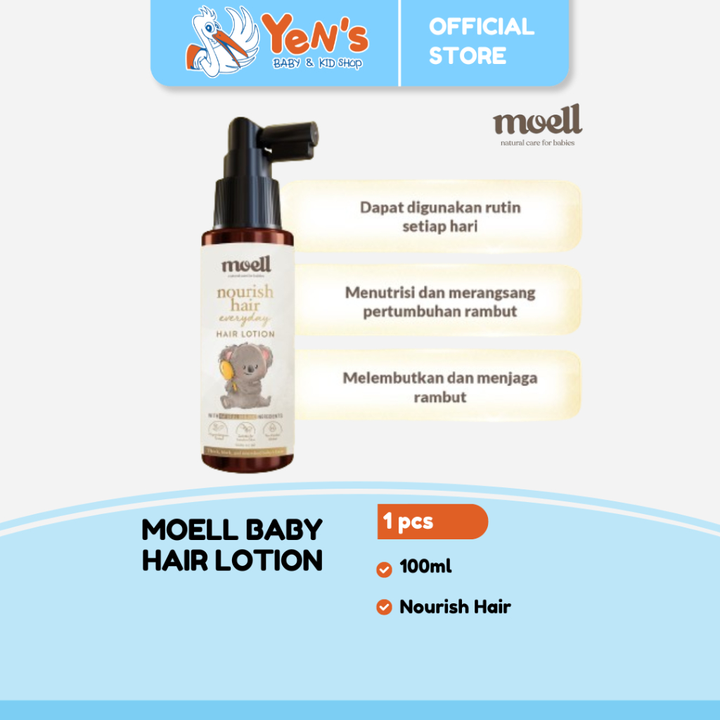 Jual Moell Baby Hair Lotion 100ml Nourish Hair Everyday | Shopee Indonesia