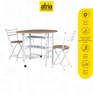 Jual Oliver Meja Makan Lipat Minimalis By Atria 1 Meja Dan 2 Kursi ...