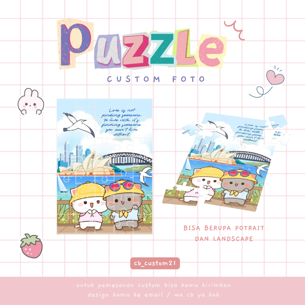 Jual Puzzle Custom Foto Berbagai Ukuran / souvenir puzzle / puzzle ...