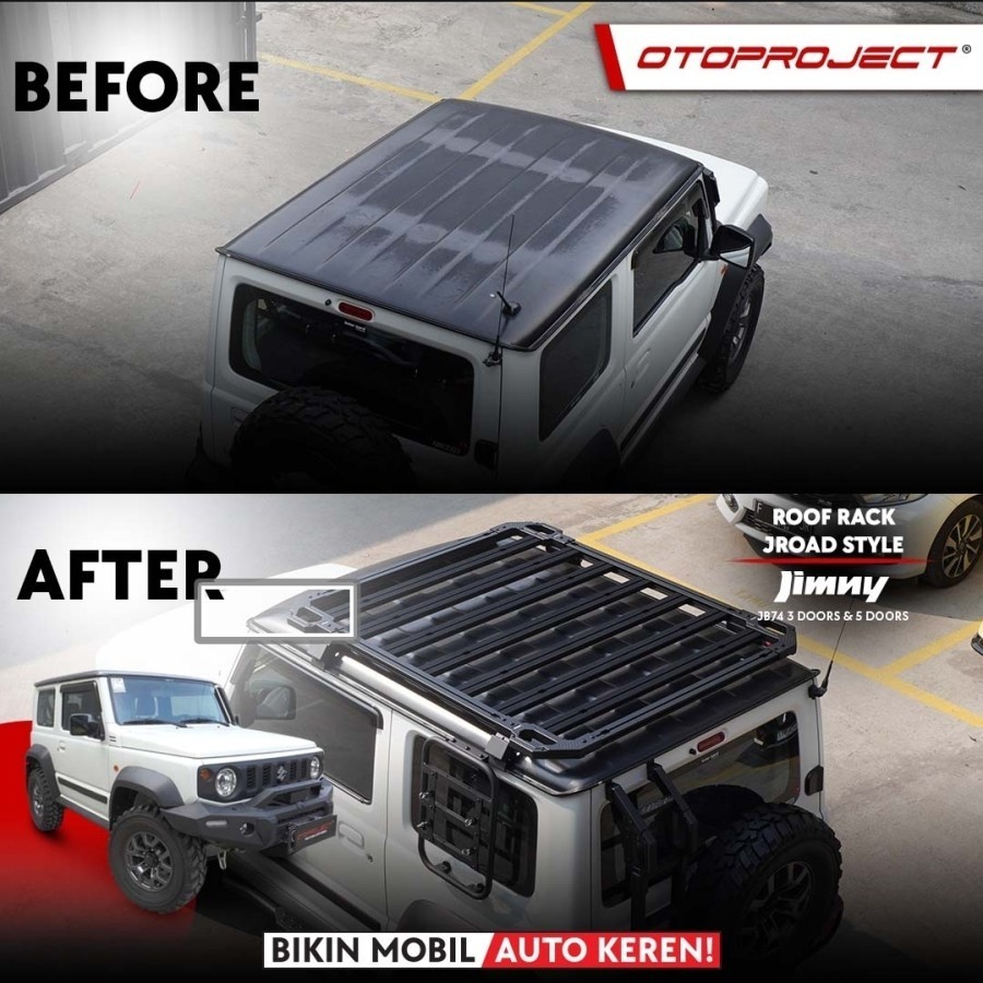 Jual Roof Rack JROAD STYLE Mobil JIMNY JB74 3 Door / 5 Door Otoproject ...