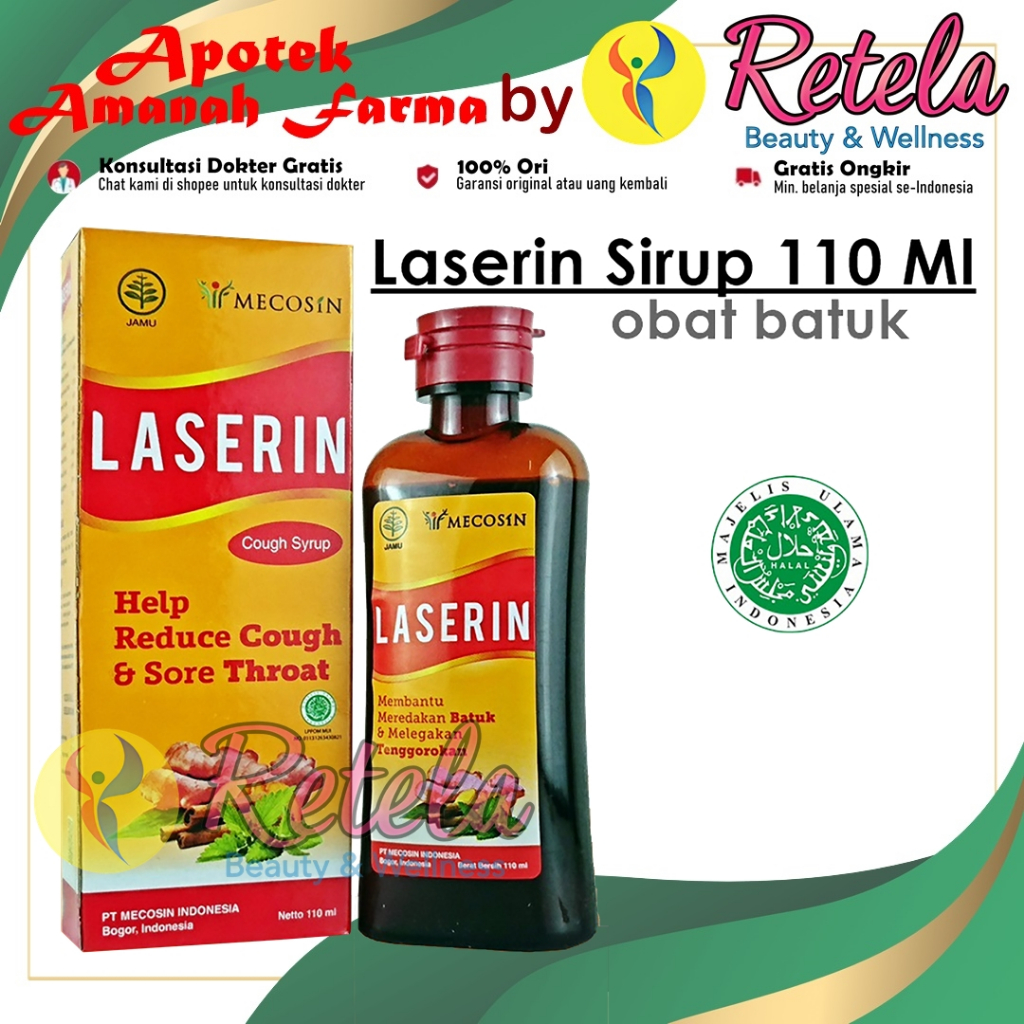 Jual Laserin Sirup Obat Batuk - Isi 110 Ml | Shopee Indonesia