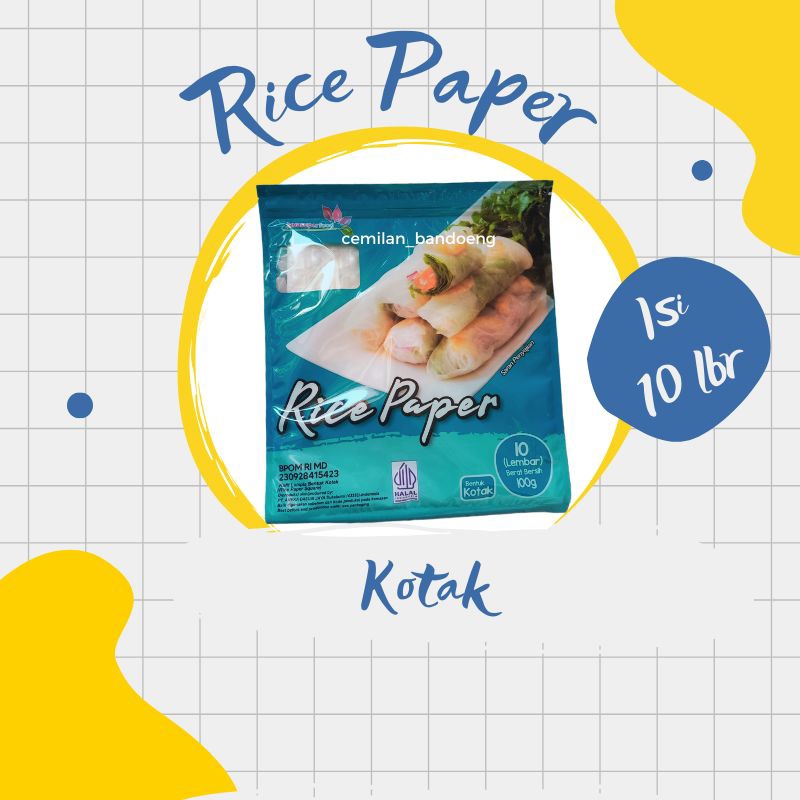 Jual RICE PAPER KOTAK (BIRU) ISI 10 LBR | Shopee Indonesia