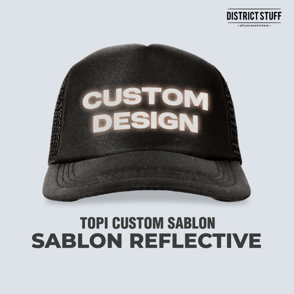 Jual Topi Jaring Trucker Custom Sablon Reflective Silver Satuan Gambar ...