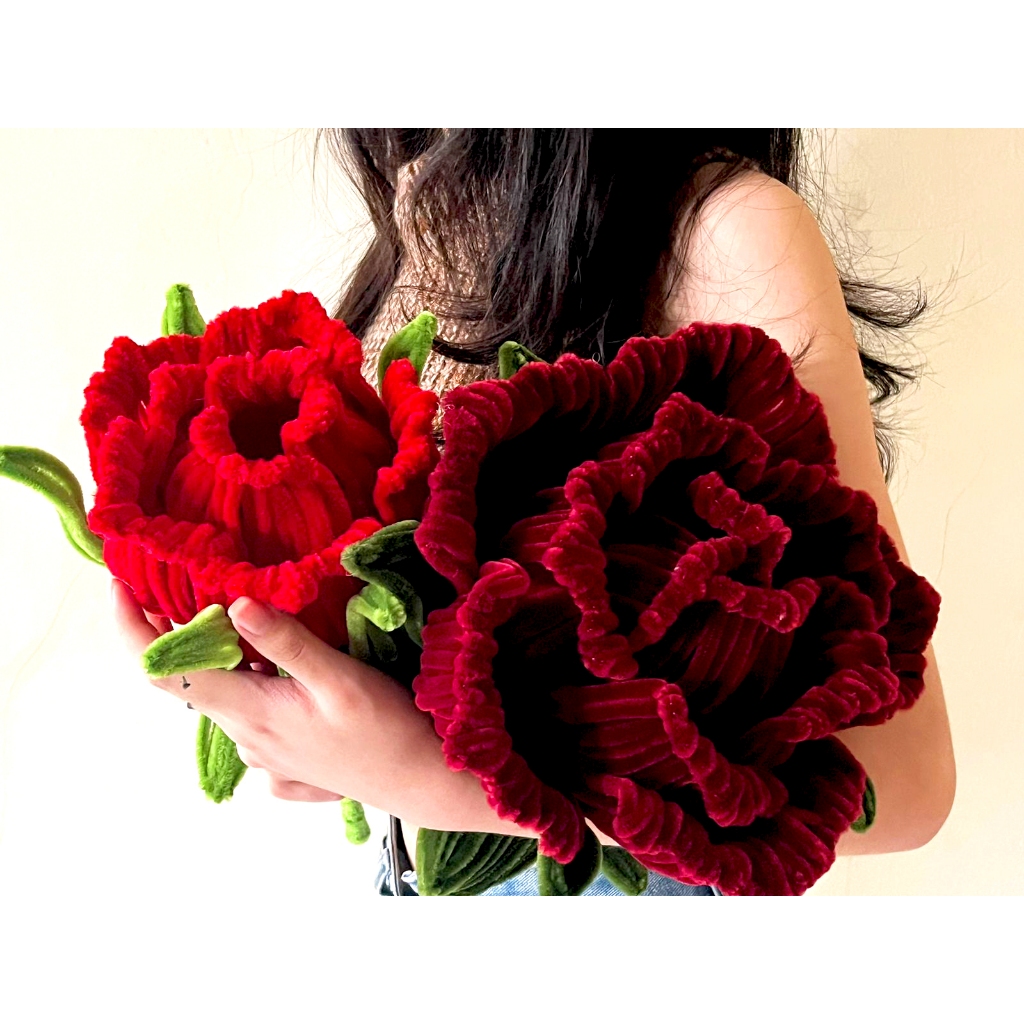 Jual Giant Pipe Cleaner Rose l Bunga Mawar Jumbo l Kawat Bulu | Shopee ...