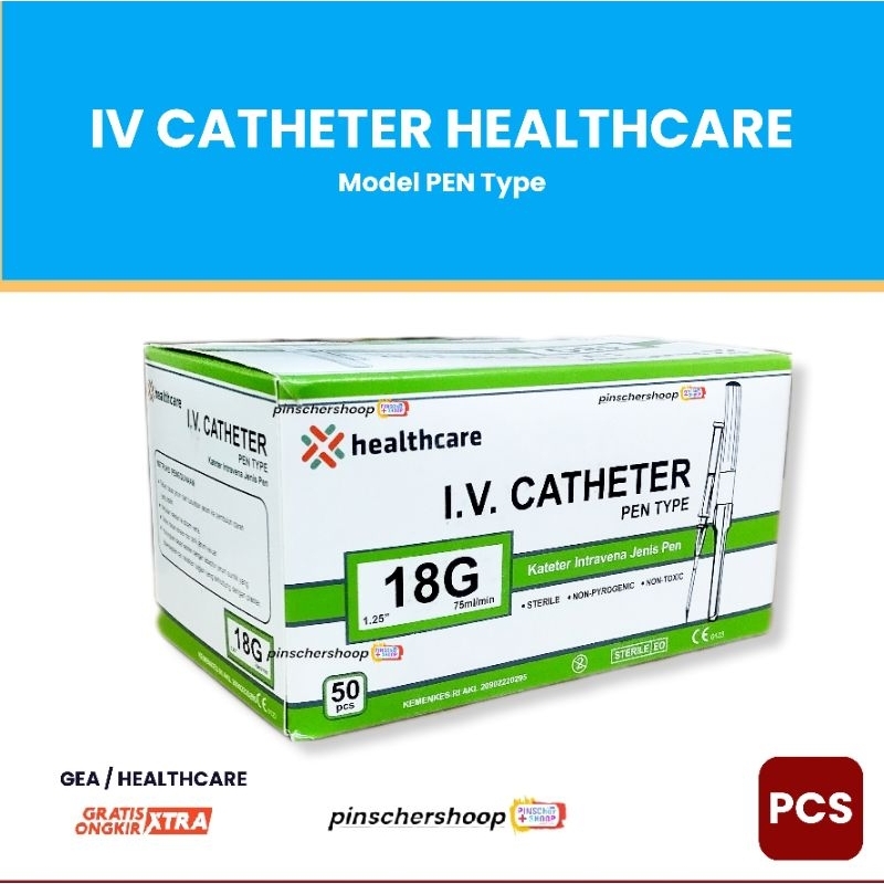 Jual IV CATH PEN 18 G HEALTHCARE ABOCATH / SATUAN | Shopee Indonesia