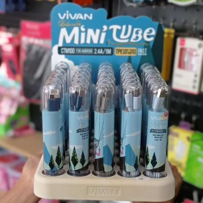 Jual VIVAN CTM100s Kabel Data Mikro Mini Tube 2.4A Fast Charging ...