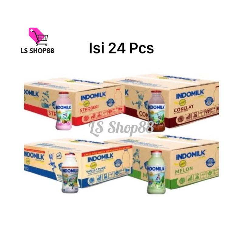 Jual Susu UHT INDOMILK KIDS Botol Dus isi 24 botol // karton | Shopee ...