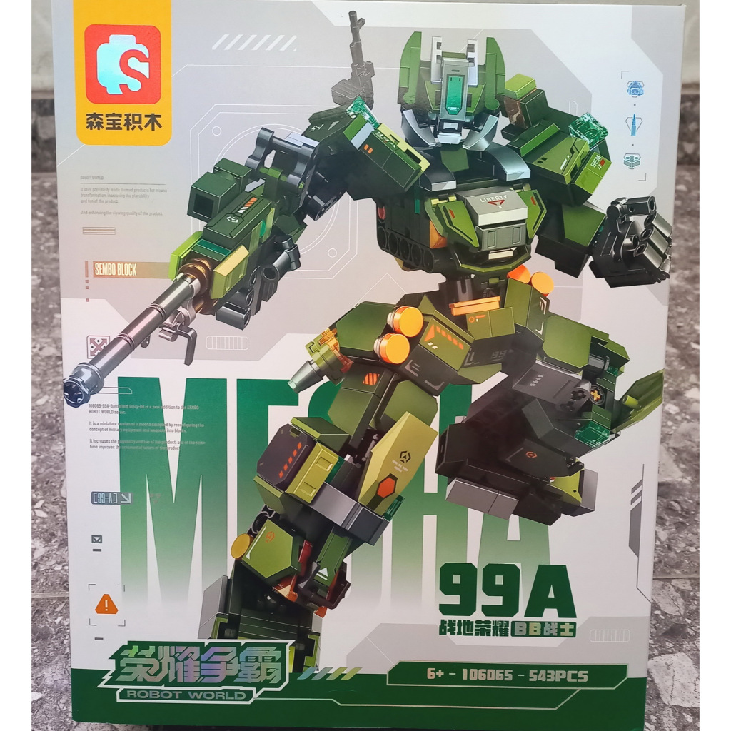 Jual Sembo 106065 Mecha 99A Green Robot brick block - 543pcs | Shopee ...