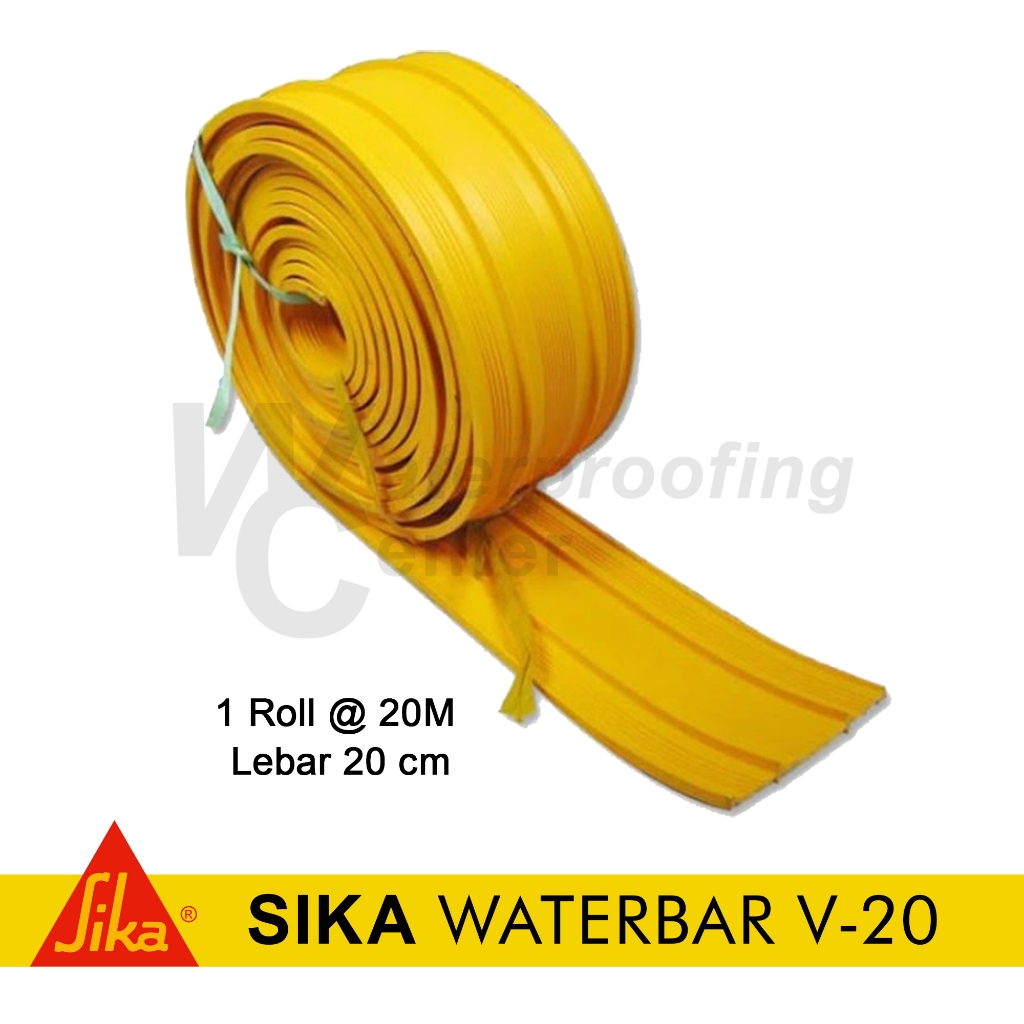 Jual Waterstop Sika Waterbar Type V20 Panjang 20 Meter | Shopee Indonesia