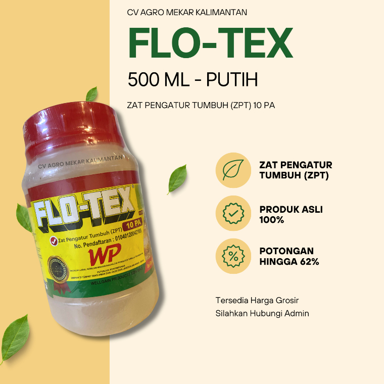 Jual Flotex Putih ZPT Vitamin Perangsang Stimulan Karet Getah 500 mL ...
