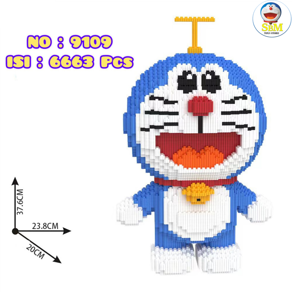 Jual Nano Blocks BIG Doraemon 3D Model, Blok Susun Karakter Doraemon ...