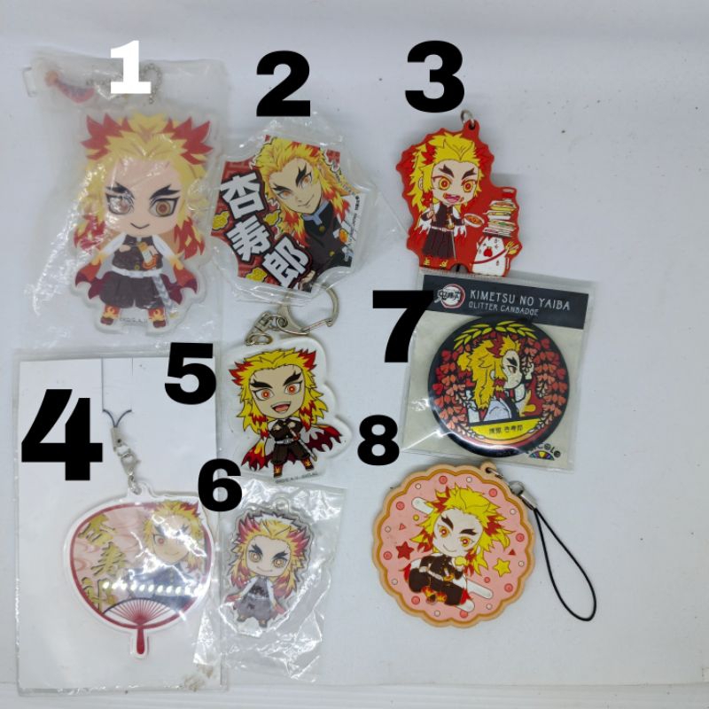 Jual original japan merch badge rubber acrylic keychain demon slayer ...