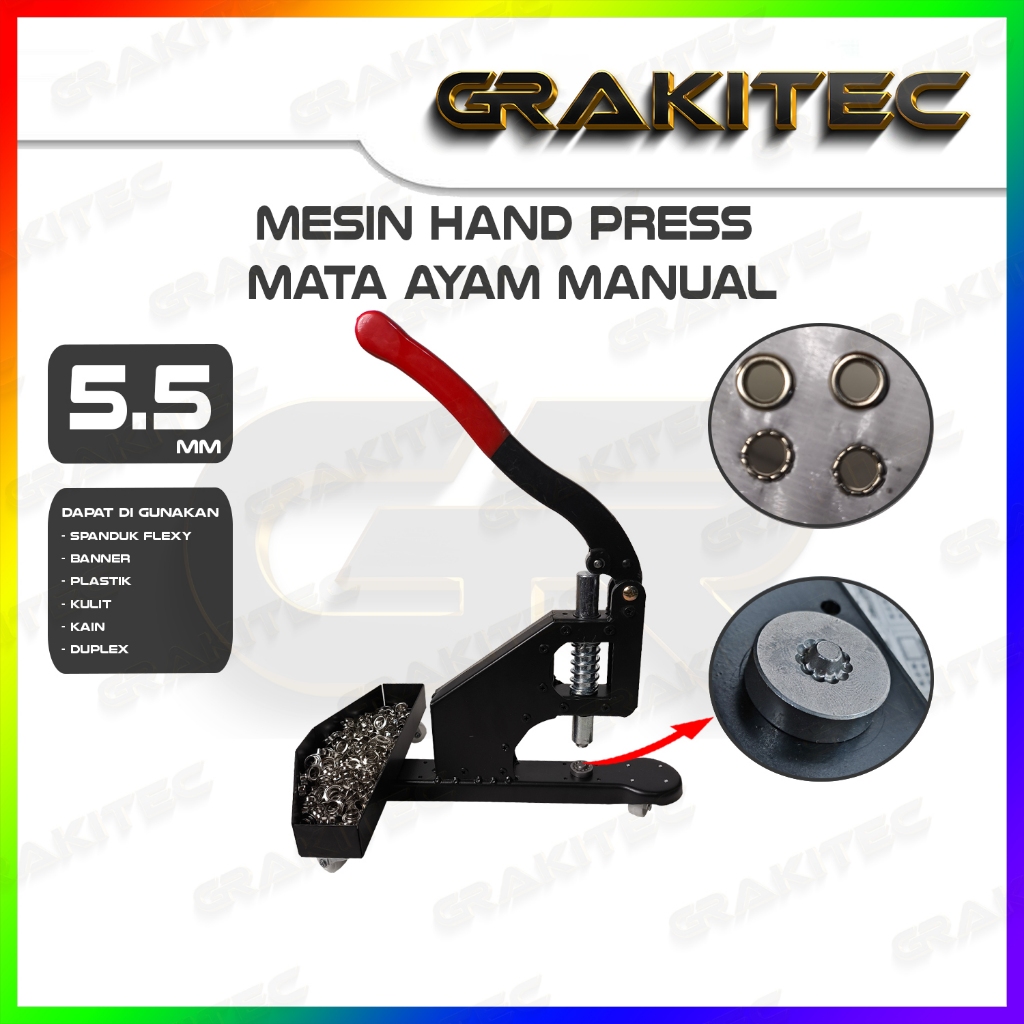 Jual Mesin Hand Press 5.5 & 10mm Mata Ayam / Itik / Plong Banner ...