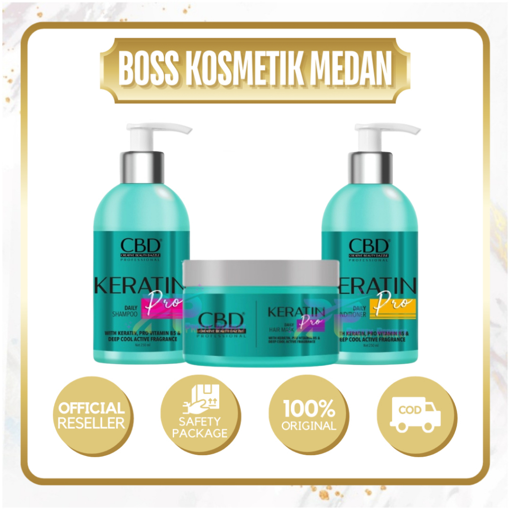 Jual CBD 3in1 PAKET LENGKAP SHAMPOO CONDITIONER DAN MASKER RAMBUT 250ML ...