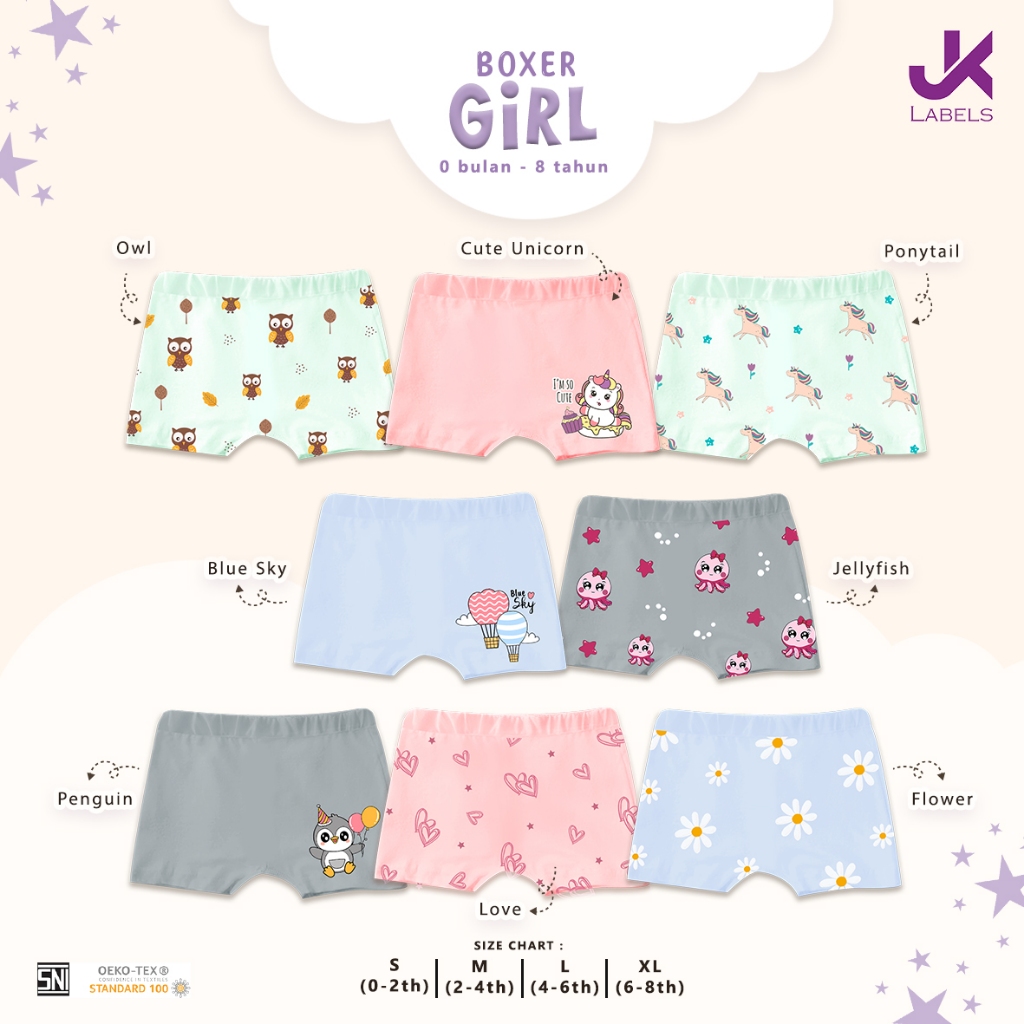 Jual JK LABELS - Boxer Girl (0-8 Tahun) | Shopee Indonesia