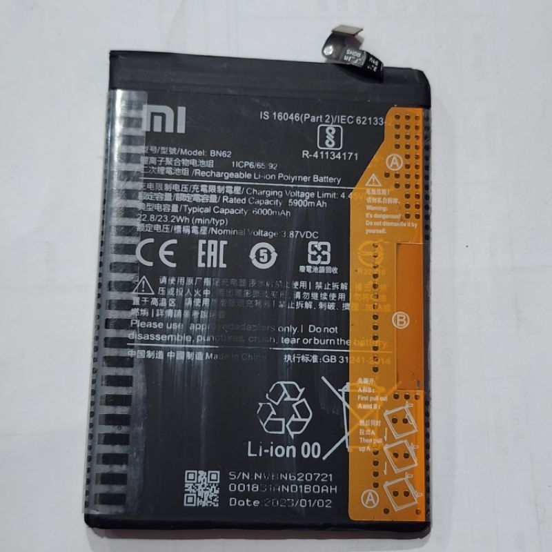 Jual baterai xiaomi redmi note 7 ori copotan - note 7 pro - bn4a ...