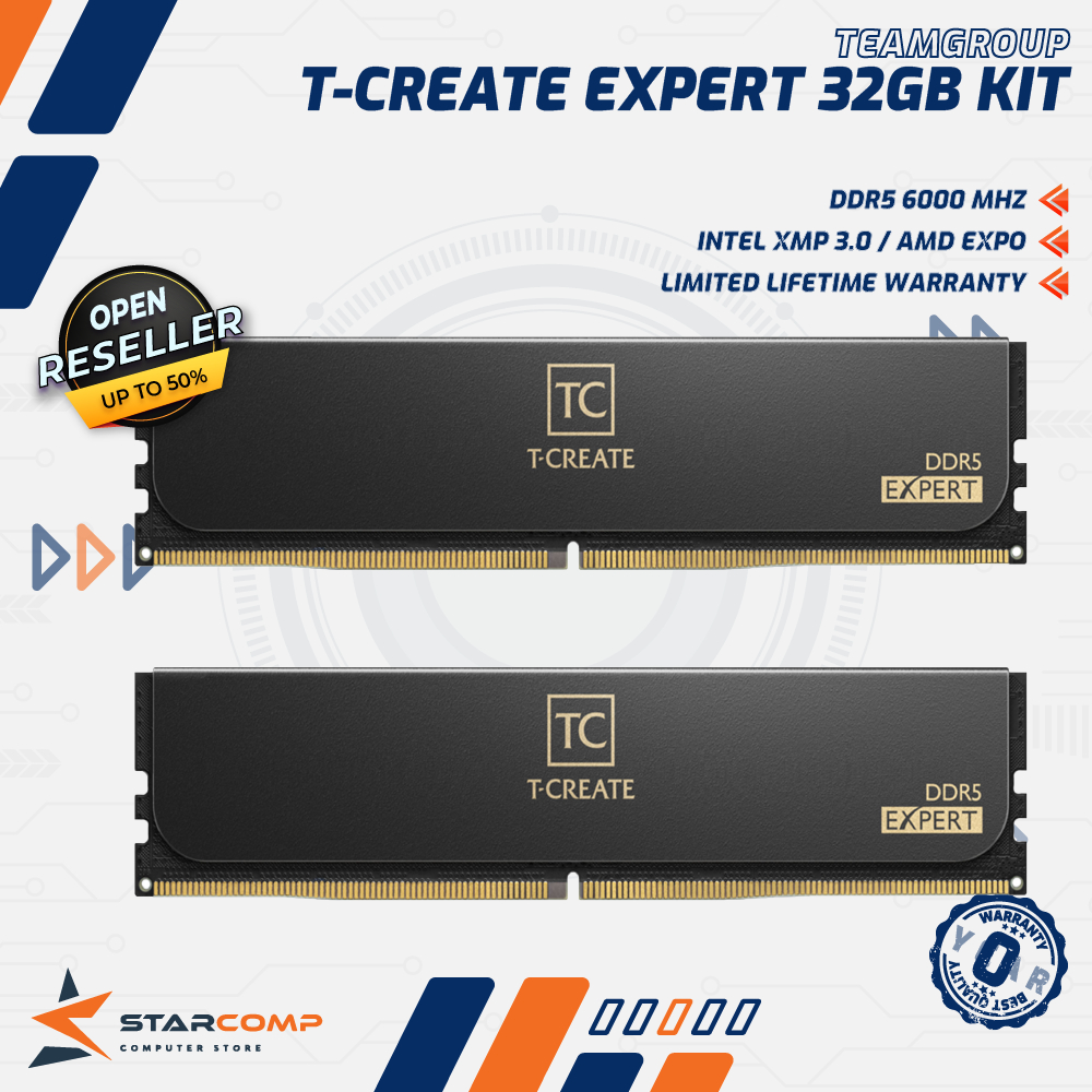 Jual Team T-Create EXPERT DDR5 32Gb (2x16GB) 6000Mhz Dual Channel ...