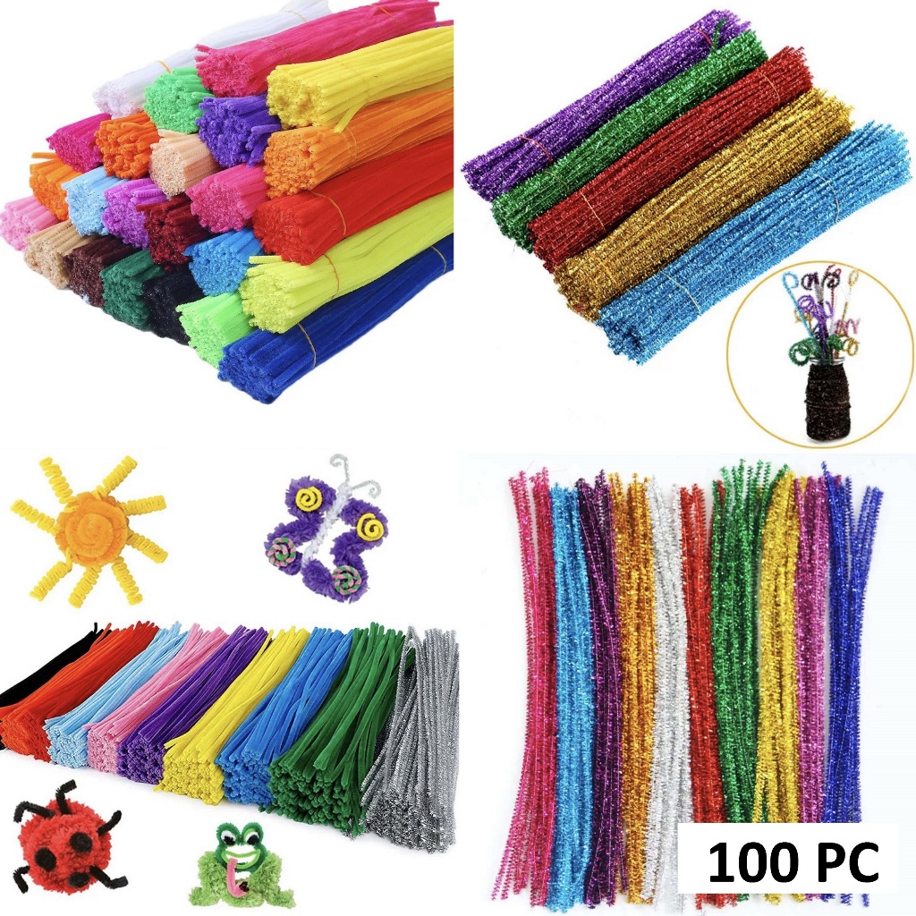 Jual Kawat Bulu Mercy Beludru Pipe Cleaner Prakarya Harga/100Pc ...