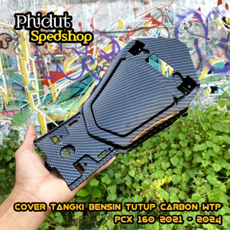 Jual Cover Tutup Tangki Bensin PCX 160 2021 - 2024 Carbon Wtp Bahan ...