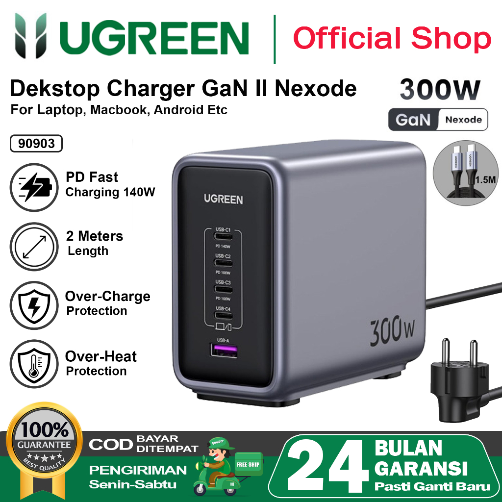 Jual UGREEN Desktop Charger GAN 300W For Macbook Laptop FAST Charging ...