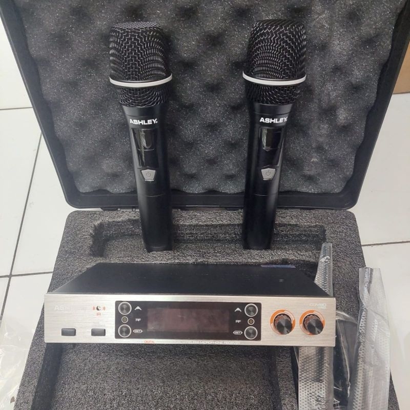 Jual wireless microphone Ashley combo mic wireless | Shopee Indonesia