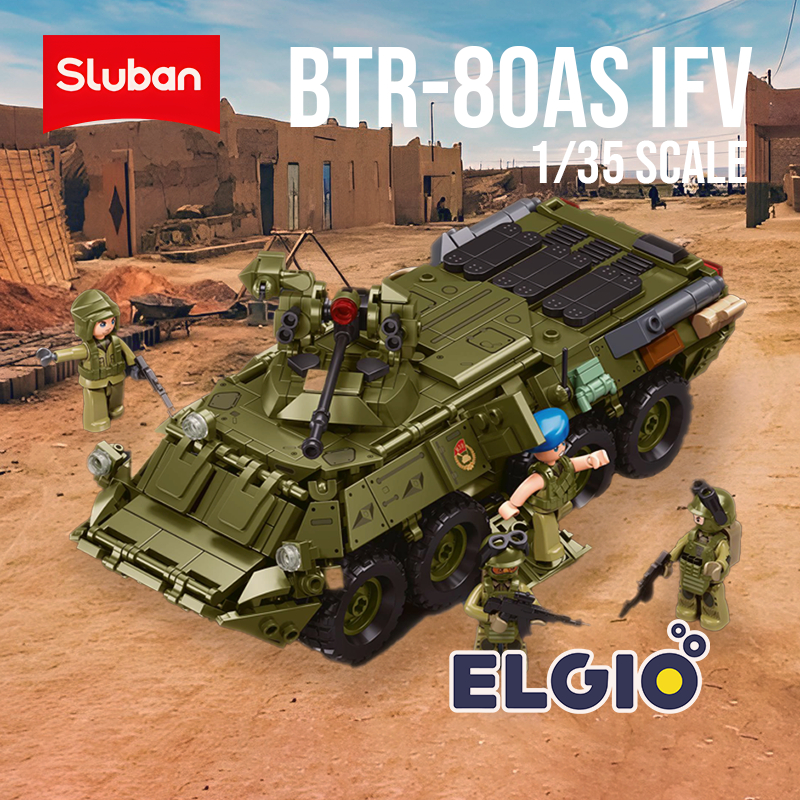 Jual Sluban Bricks Tank Tetara 2in1 Army BTR80-AS Infantry Vehicle ...