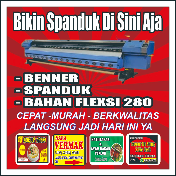 Jual SPANDUK BENNER/ EXPRESS / BISA CUSTOM.FREE DESAIN | Shopee Indonesia