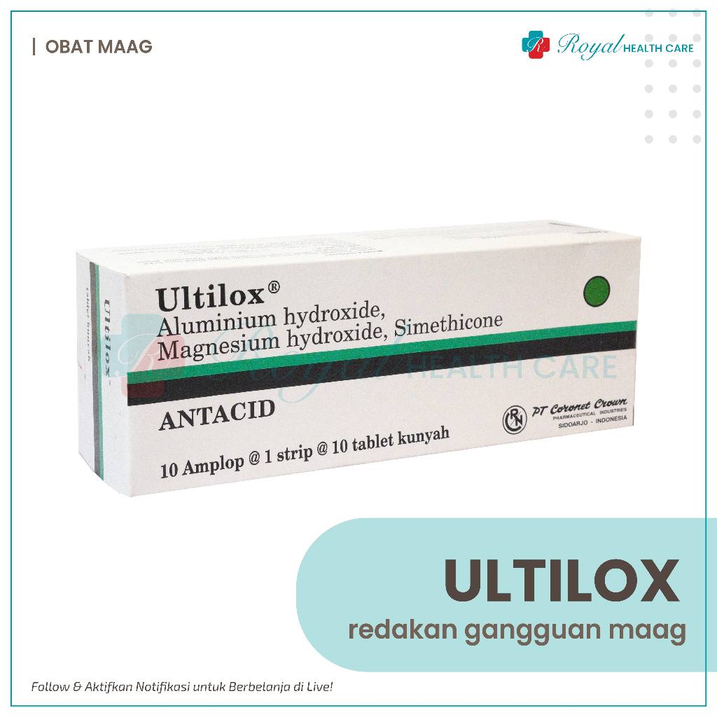 Jual ULTILOX STRIP ISI 10 TABLET KUNYAH Untuk Gangguan Lambung | Shopee ...