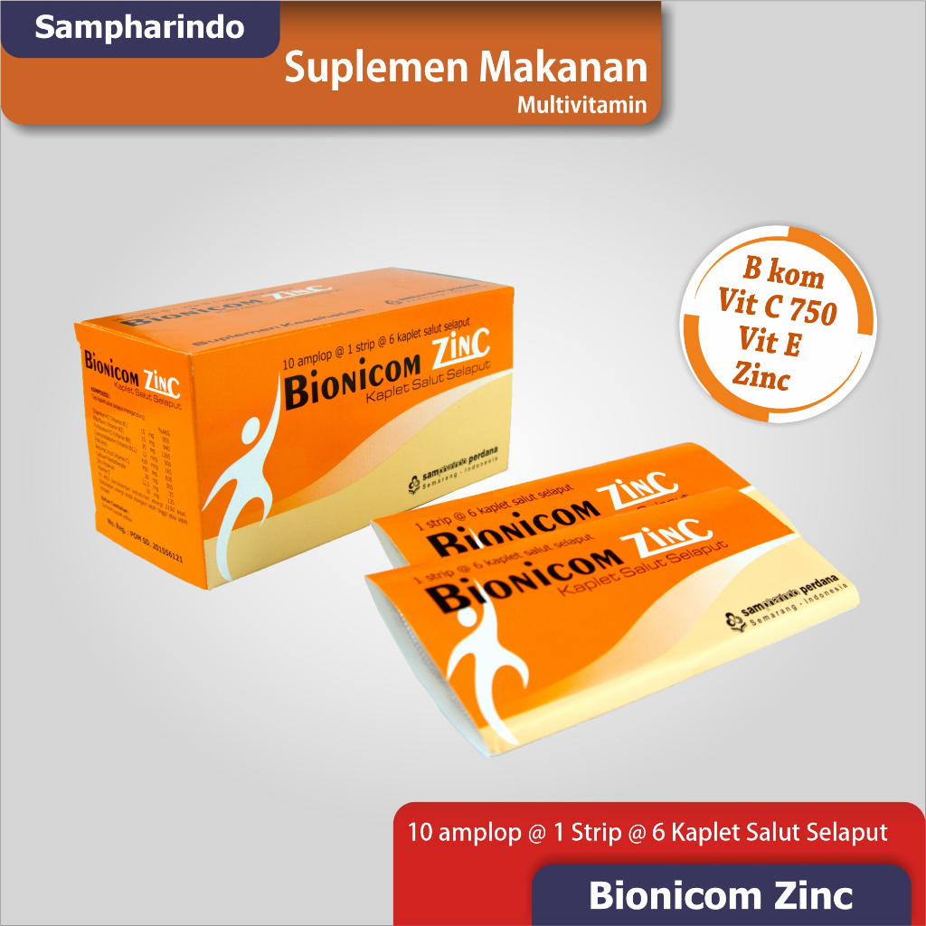 Jual Bionicom Zinc Box 60's | Shopee Indonesia
