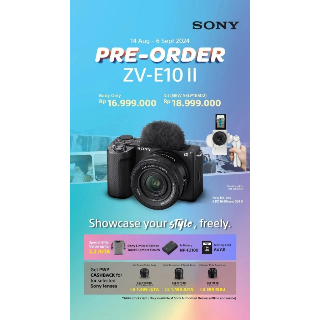 Jual Sony ZV-E10 II Mirrorless Camera KIT 16-50mm Sony ZVE10 ZVE10II | Shopee Indonesia