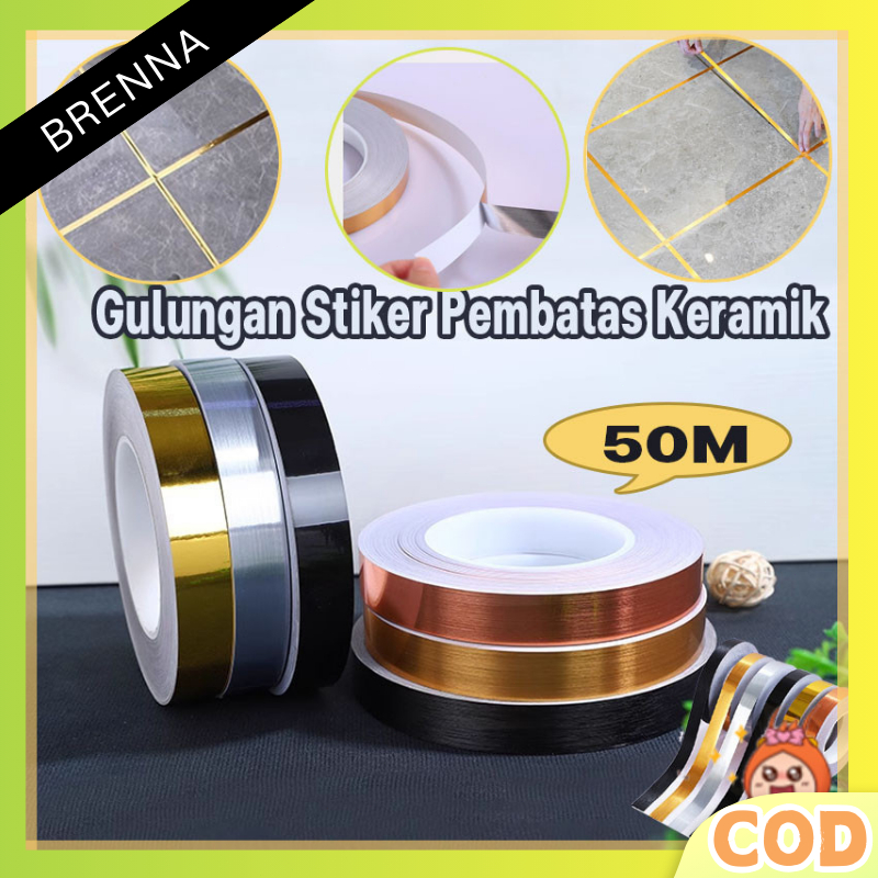 Jual 50M/Roll Gulungan Stiker Pembatas Keramik Gulungan Sticker ...