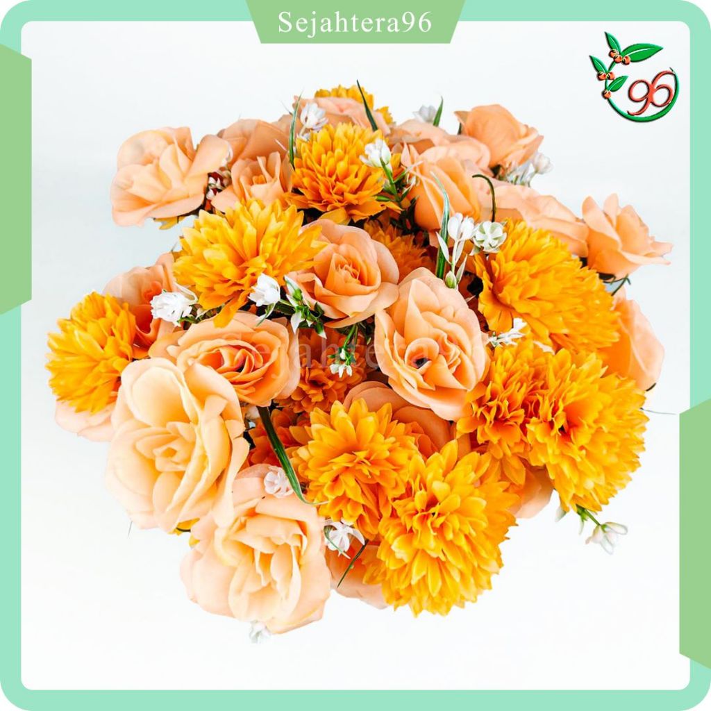 Jual Bunga Rose Mix Cabang 5 Artificial Flower Hiasan Seserahan Rustic ...
