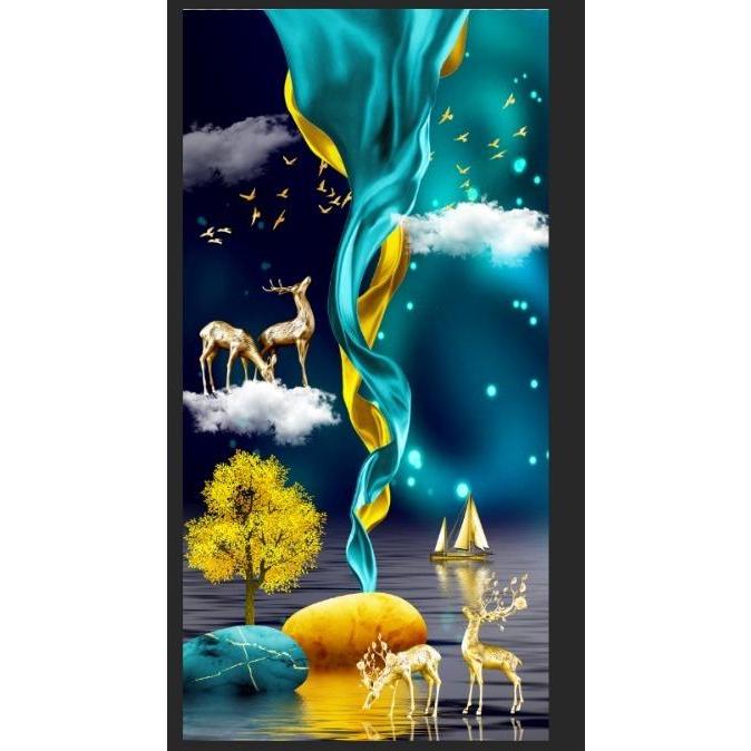 Jual Lukisan Dinding Diamond Crystal Painting 5 D Bentuk persegi Frame ...