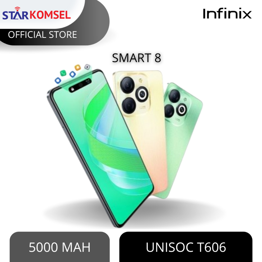 Jual HP INFINIX SMART 8 4/128 GARANSI RESMI INFINIX INDONESIA | Shopee ...
