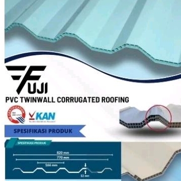 Jual ATAP UPVC DOUBLE LAYER MERK FUJI 6 m | Shopee Indonesia