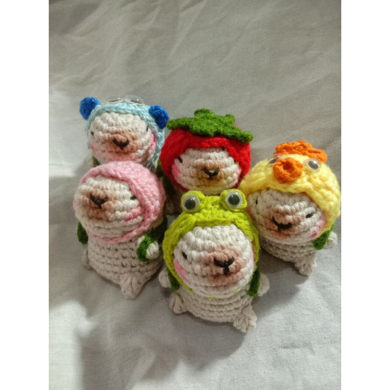 Jual Keychain Capybara / crochet Capybara/ boneka rajut Capybara ...