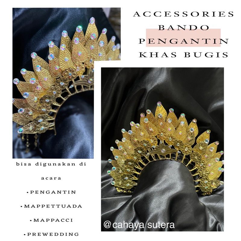 Jual ACCESSORIES BANDO PENGANTIN PREMIUM ADAT BUGIS | Shopee Indonesia