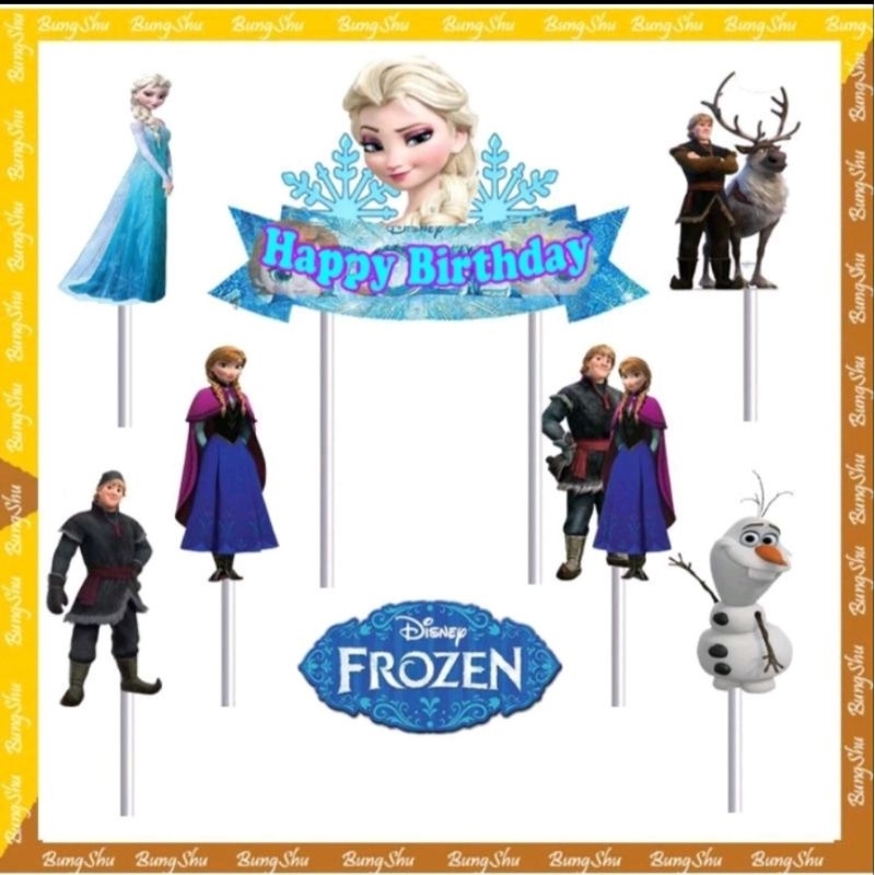 Jual topper frozen,topper cake,topper happy birthday,topper karakter ...
