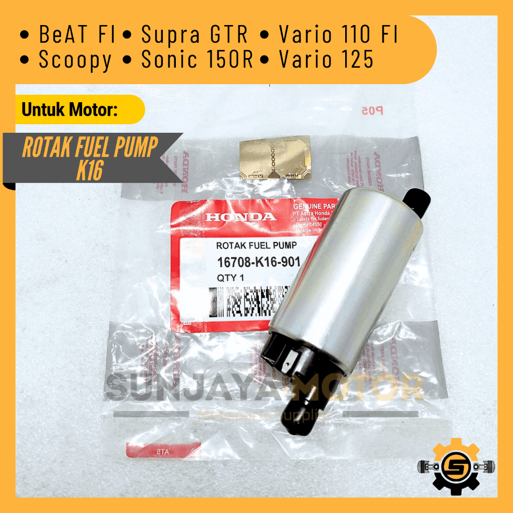 Jual Rotak Fuel Pump K16 Dinamo Pompa Bensin Kualitas Original Honda ...