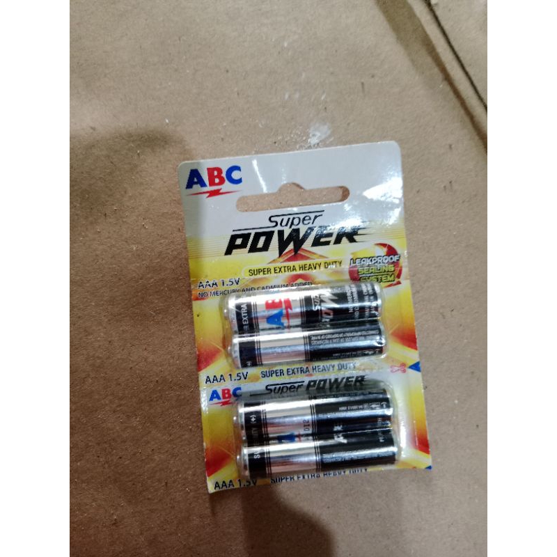 Jual Baterai ABC super power LR03 | Shopee Indonesia