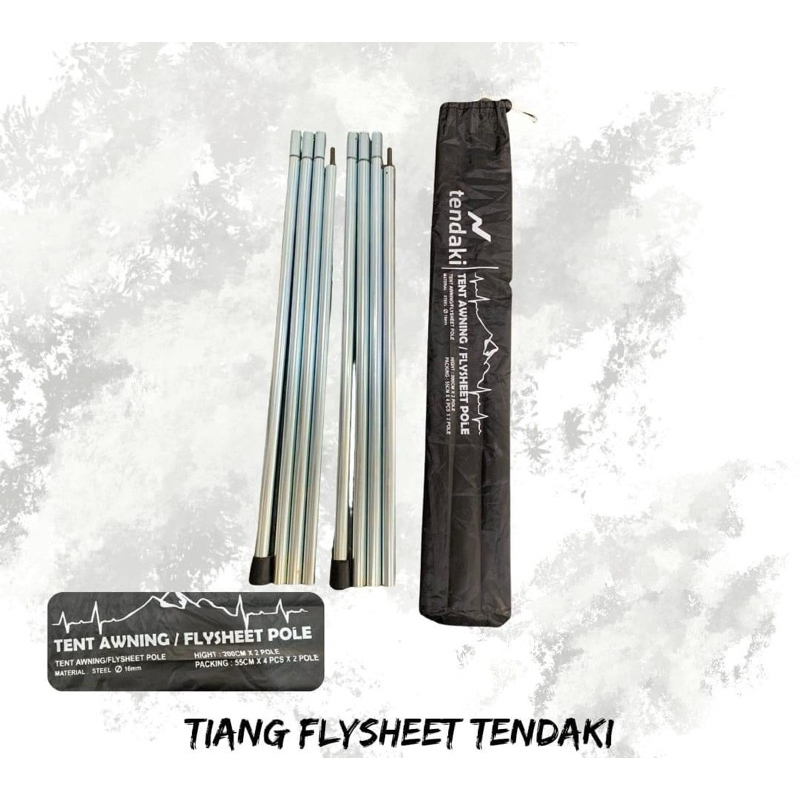 Jual TENDAKI TIANG FLYSHEET FLY SHEET STELL SET AWNING POLE TENDA ...