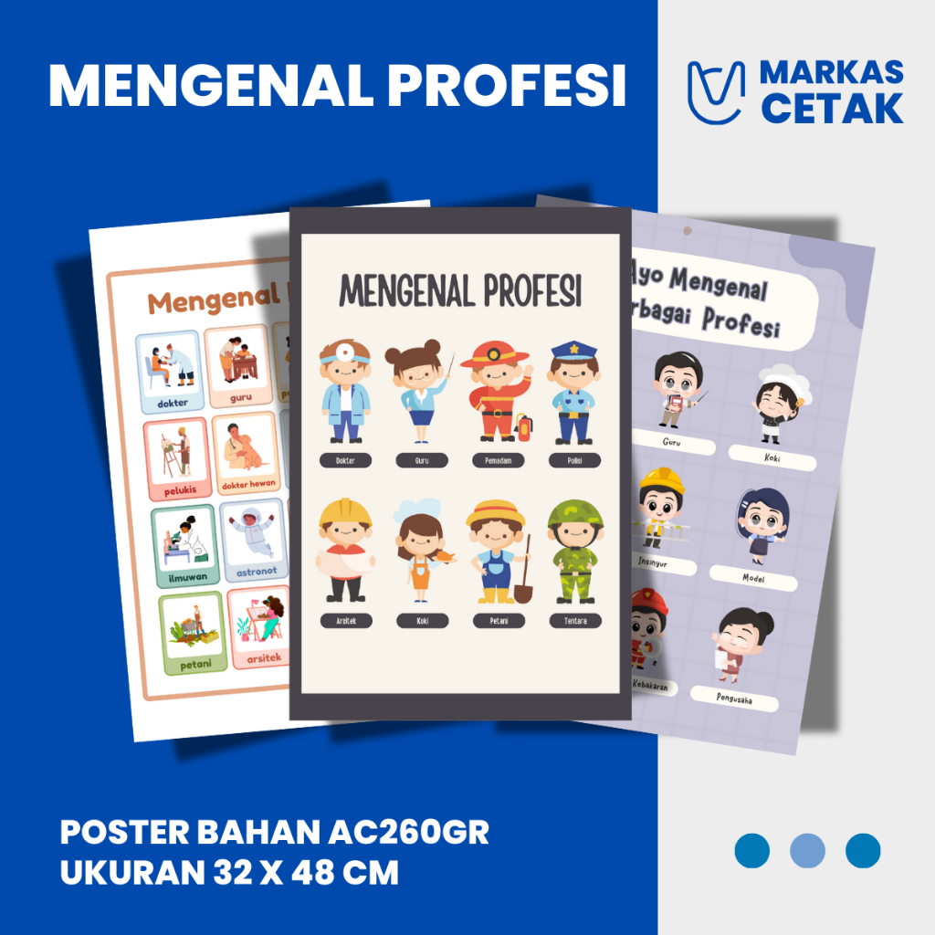 Jual [POSTER] Poster Edukasi Anak Sekolah - POSTER MENGENAL PROFESI ...