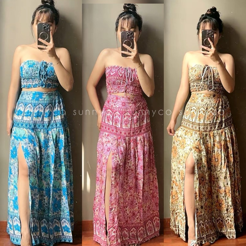Jual ONE SET FLOWER SUMMER/ SETELAN PANTAI BUNGA / ONE SET WANITA ROK ...