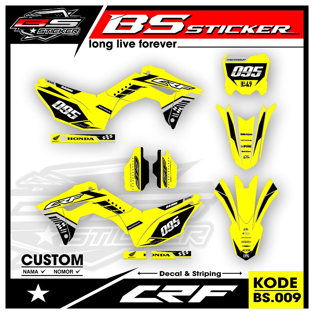 Jual Sticker Decal Full body Supermoto CRF 150 L - Dekal Stiker CRF 150 ...