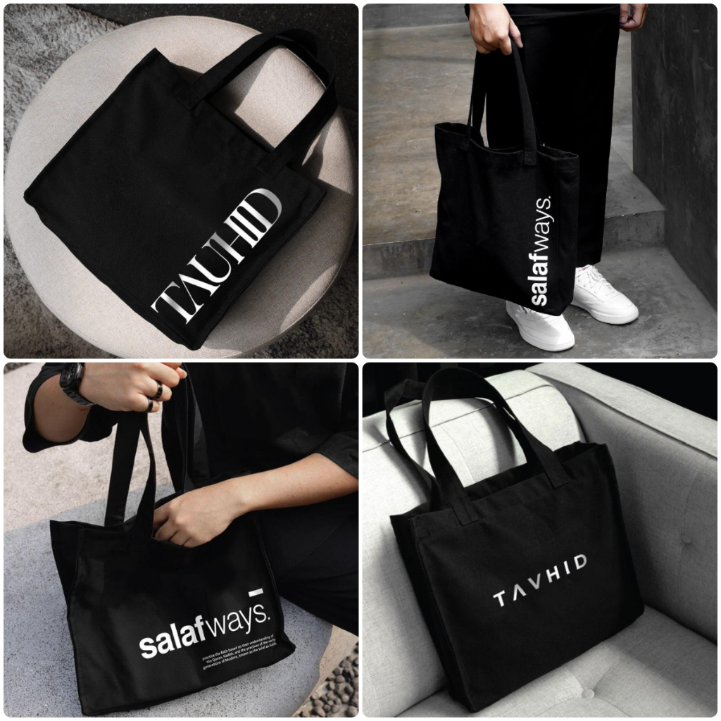 Jual BEHOVE Totebag Tas Wanita Muslimah Tote Bag Pria Bahan Kanvas ...