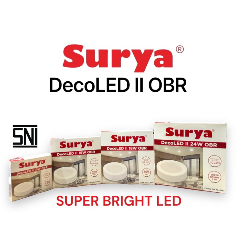 Jual Lampu Downlight Surya DecoLED II OBR Outbow Panel Led OBR 10W 15W ...