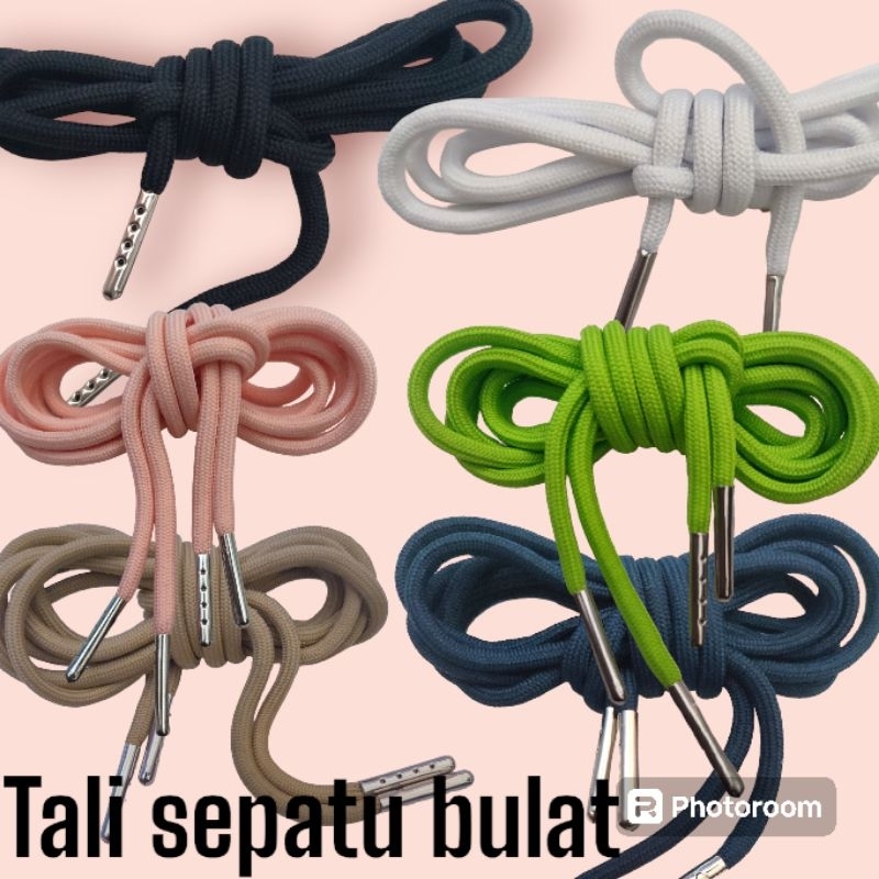 Jual tali sepatu bulat Polyester premium , ujung besi stainles stell ...