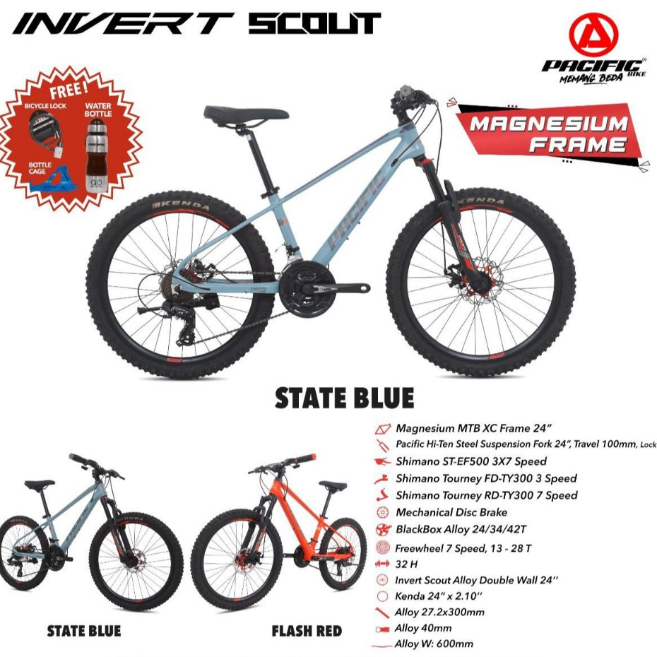 Jual SEPEDA MTB 24" PACIFIC INVERT SCOUT | Shopee Indonesia