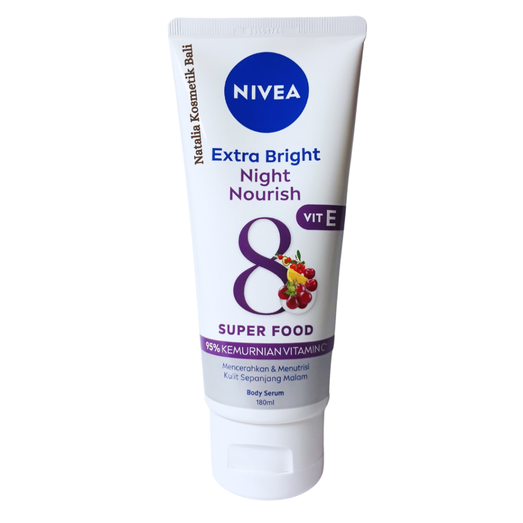 Jual Nivea Extra Bright Night Nourish 8 Super Food Body Serum 180ml ...